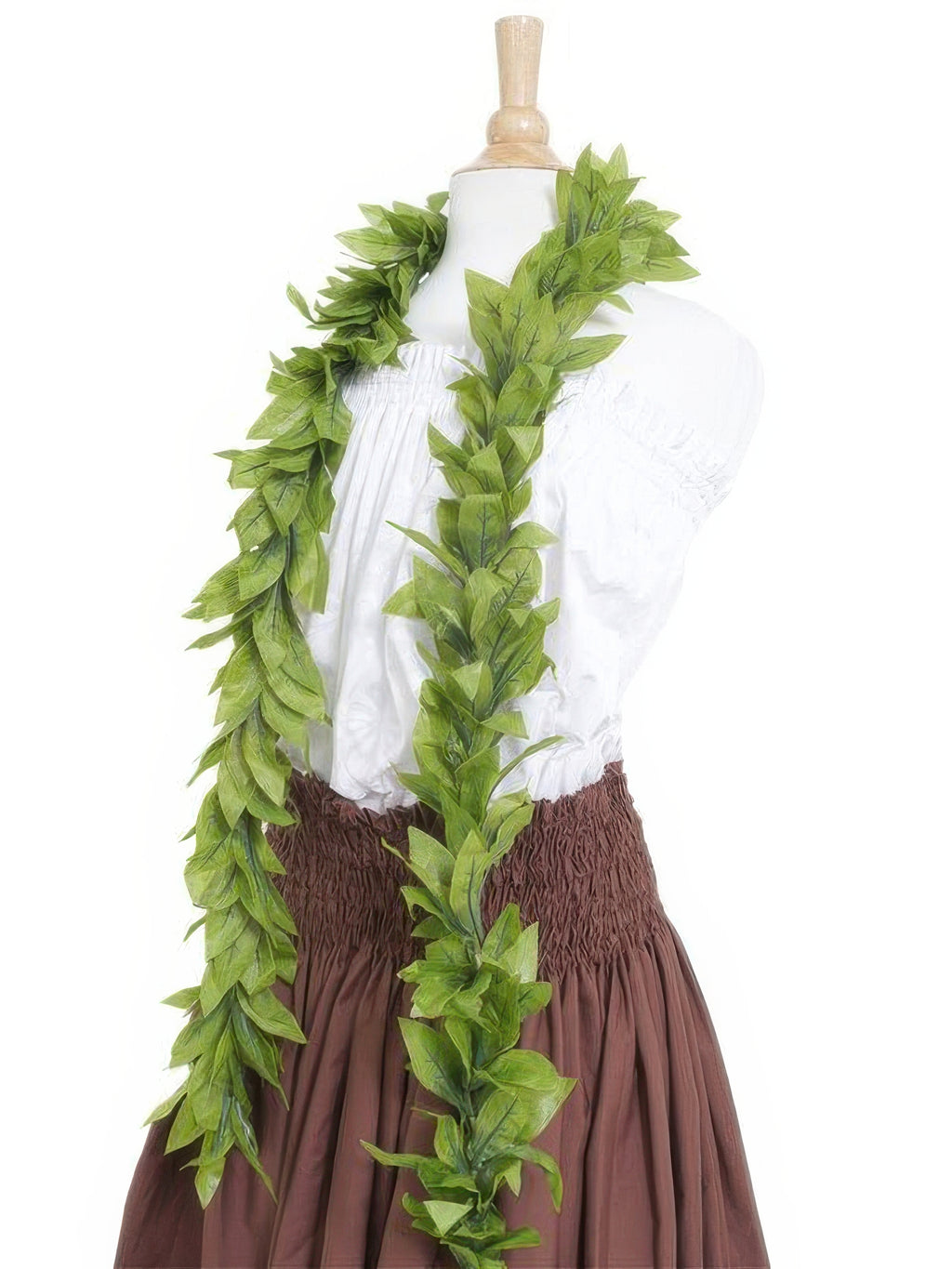 Ka Makani - 3-Leaves Green New Maile Open Lei – Kamakani